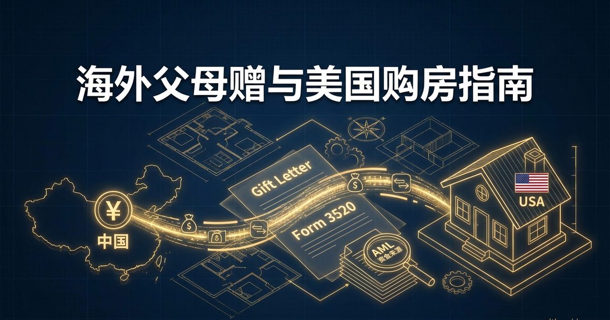 海外父母赠与购房全流程｜赠与信+Form 3520+资金来源+税务合规2026 | 美国高净财务指南